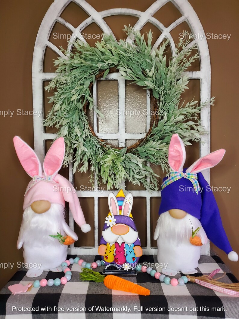 Easter Peep Gnome DIY Kit or Hand-painted Easter Shelf - Etsy