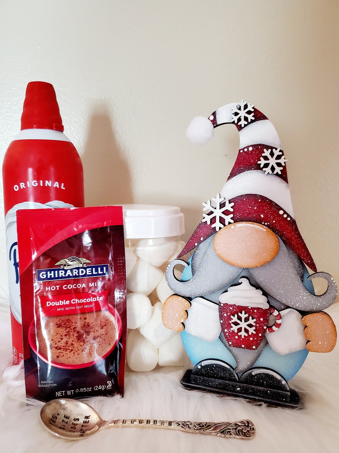 Hot Cocoa Gnome DIY Kit or Hand-painted Christmas Shelf - Etsy