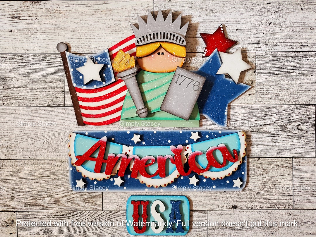 4th of July Interchangeable Truck Insert, DIY Kit, or Hand-painted ...