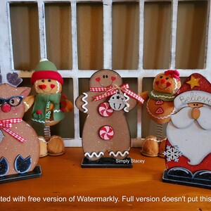 Santa, Nerdy Reindeer, Gingerbread Man, DIY Kit or Hand-painted ...
