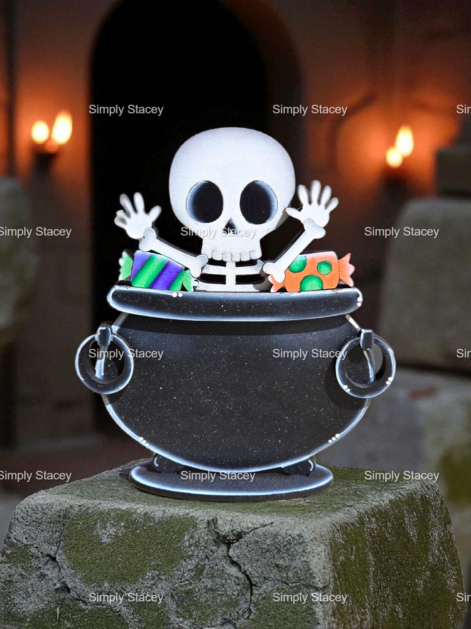 Handmade Spooky Skeleton Basket Insert: Halloween/gothic Decor - [DIY ...