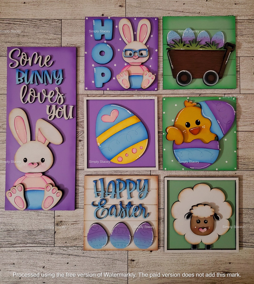 Easter Tile Inserts Vol 2, DIY Kit or Hand-painted, Easter Decor, DIY ...