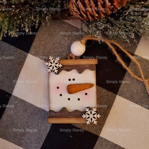 S'mores Snowman Christmas Ornament, DIY Kit or Hand-painted, Snowman ...
