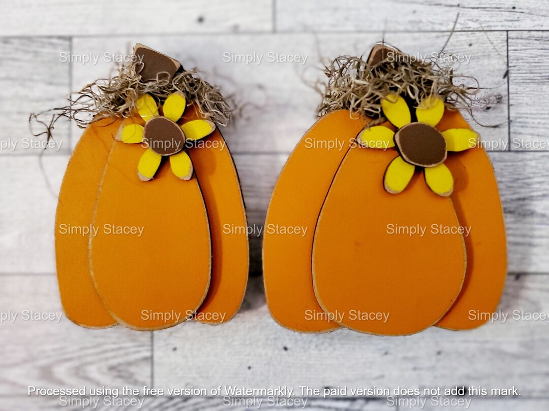 Primitive Pumpkin Shelf Sitters, DIY Kit or Hand-painted, Double Sided ...