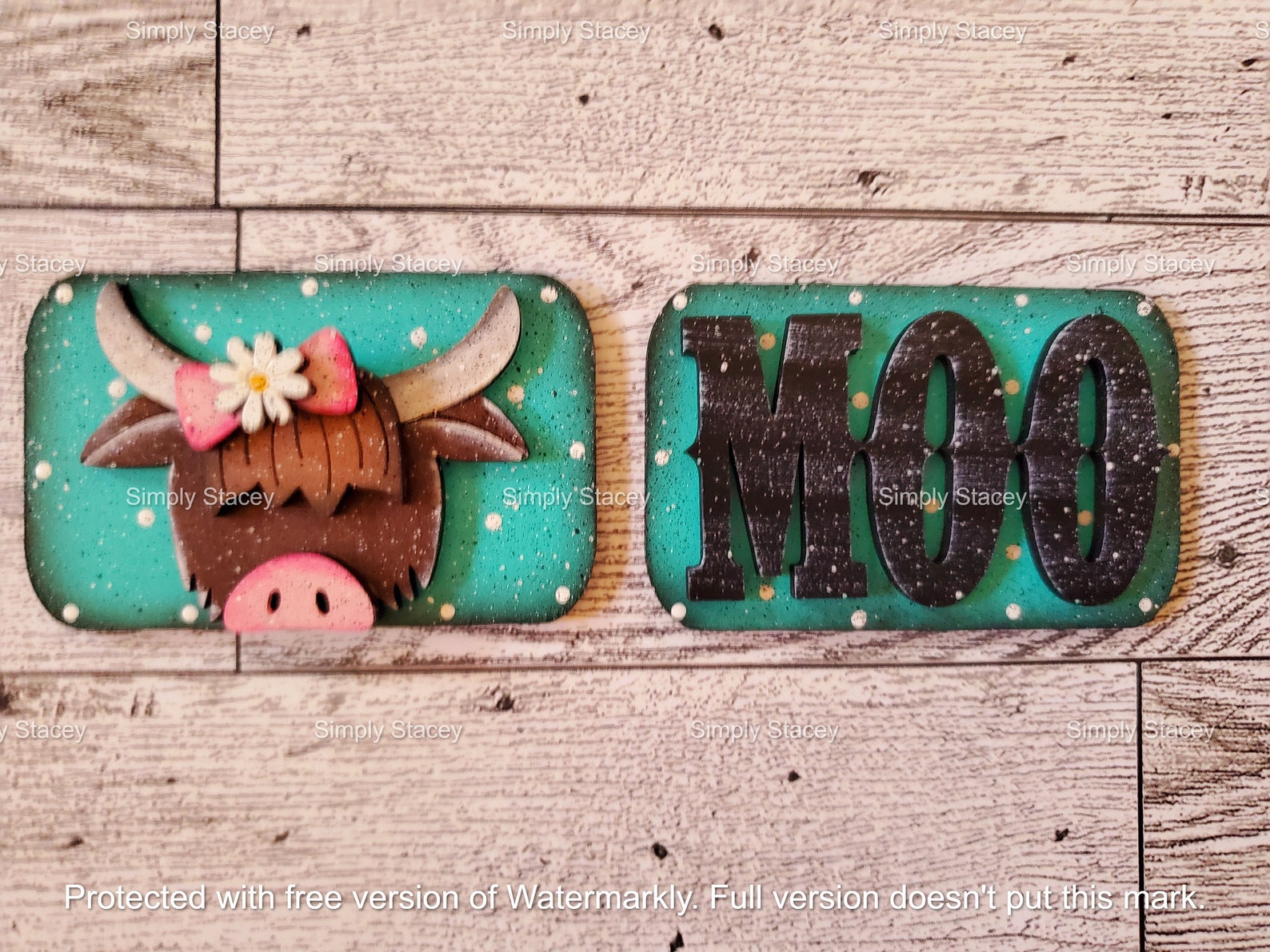 Cow Interchangeable Truck Insert, DIY Kit, or Hand-painted, Craft Kit ...