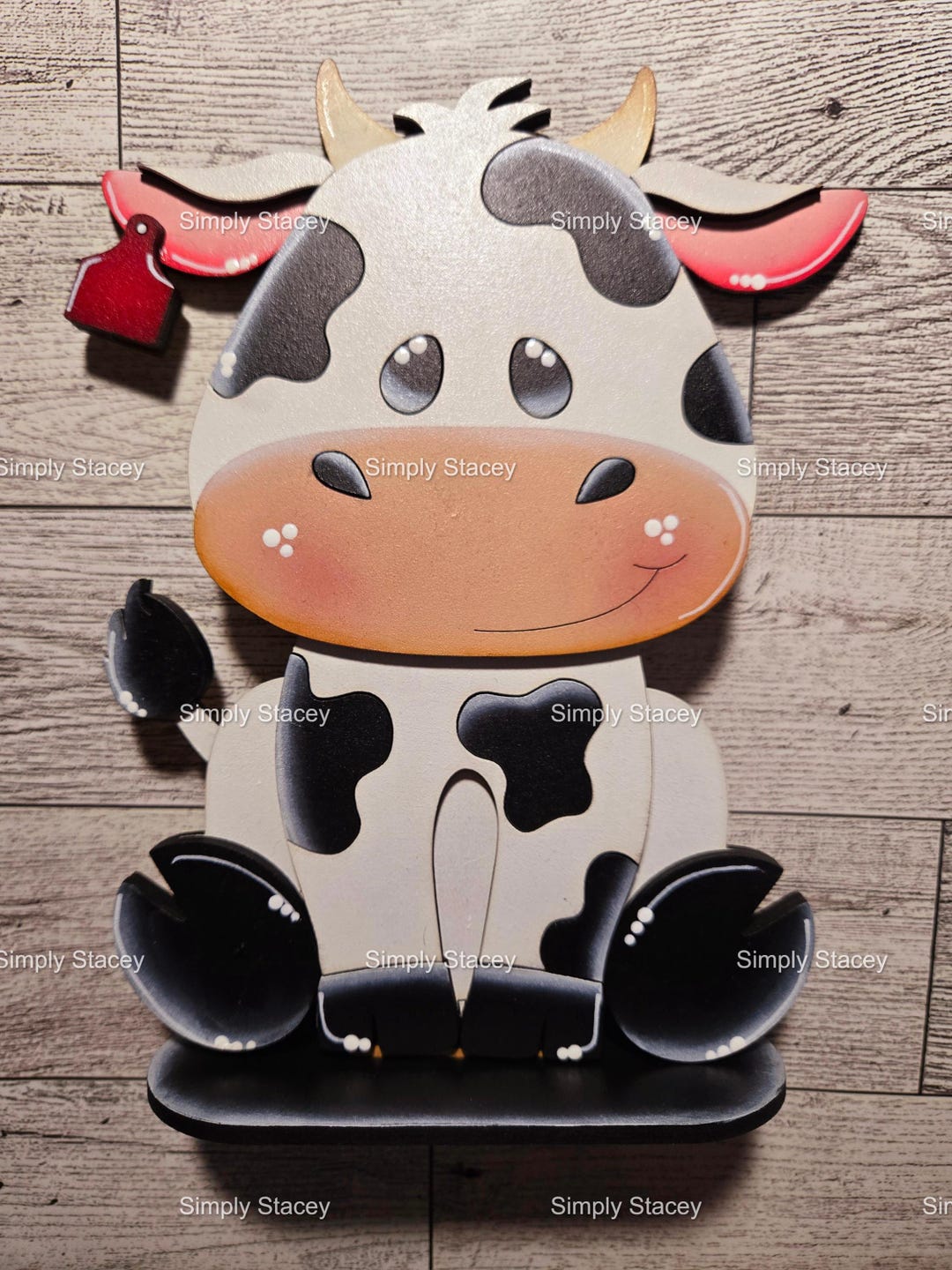 Dairy Cow Shelf Sitter: Hand-painted or DIY Kit, Farmhouse Decor - Etsy