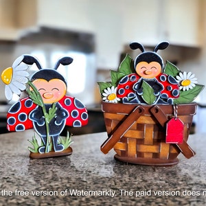 Ladybug Standing Shelf Sitter DIY Kit or Hand-painted, for the Ladybug ...