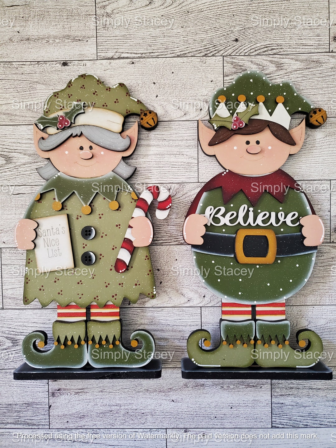 Elf Shelf Sitter, DIY Wood Kit or Hand-painted, Shelf Sitter, Tiered ...