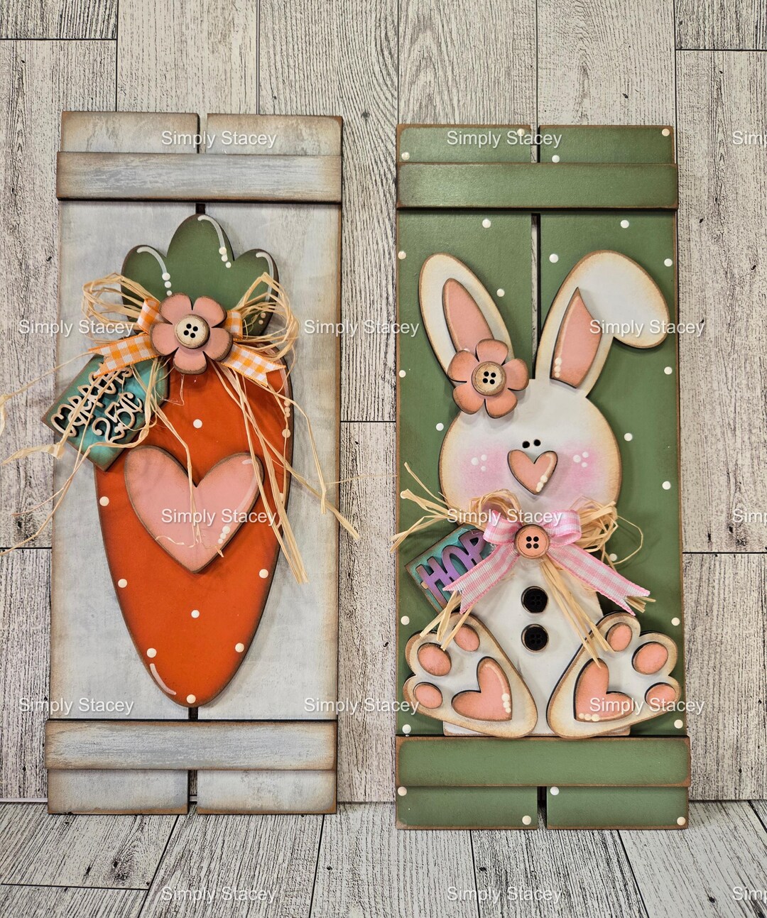 Primitive Easter Pallet Sign: Bunny or Carrot Decor, DIY Kit or Painted ...