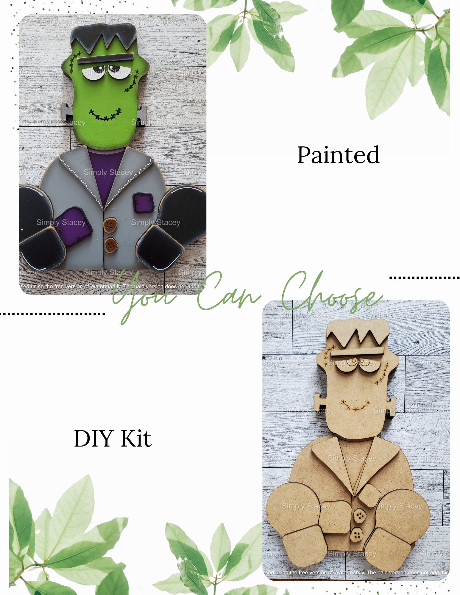 Frankenstein Primitive Shelf Sitter, DIY Kit, or Hand-painted ...