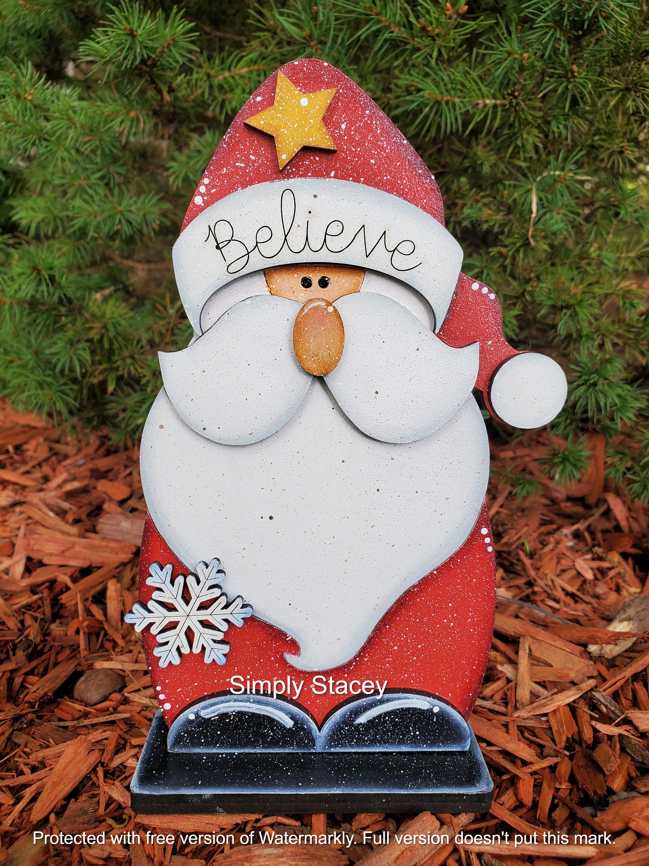Santa, Nerdy Reindeer, Gingerbread Man, DIY Kit or Hand-painted ...