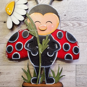 Ladybug Standing Shelf Sitter DIY Kit or Hand-painted, for the Ladybug ...