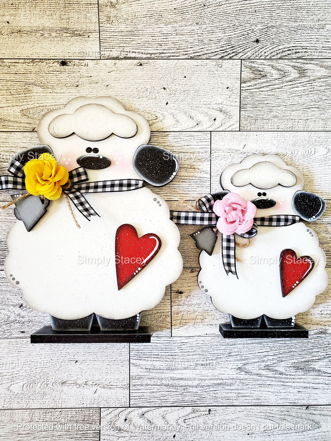 Easter Lamb Shelf Sitters, DIY Kit or Hand-painted, Easter Sheep Shelf ...