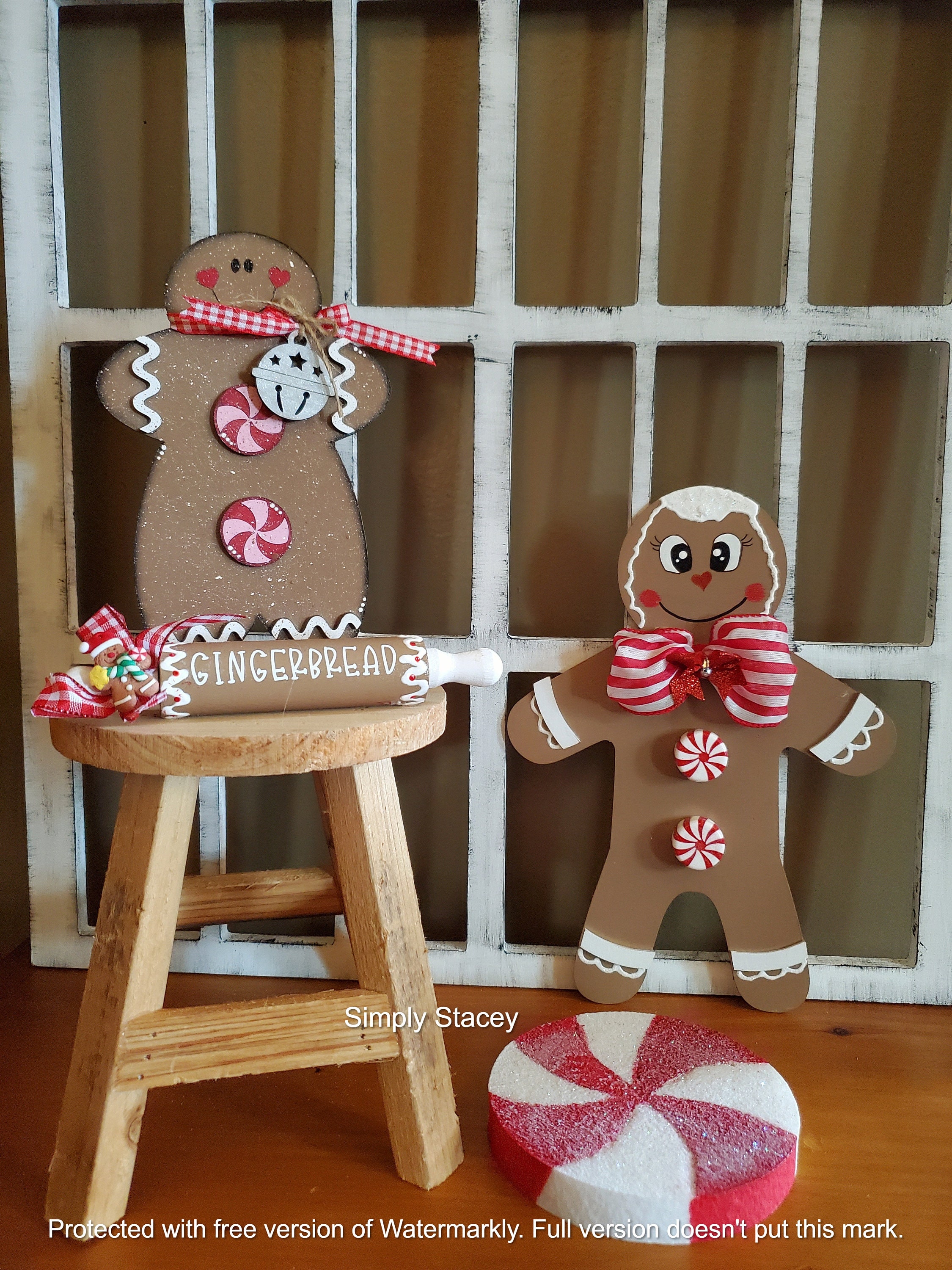 Santa, Nerdy Reindeer, Gingerbread Man, DIY Kit or Hand-painted ...
