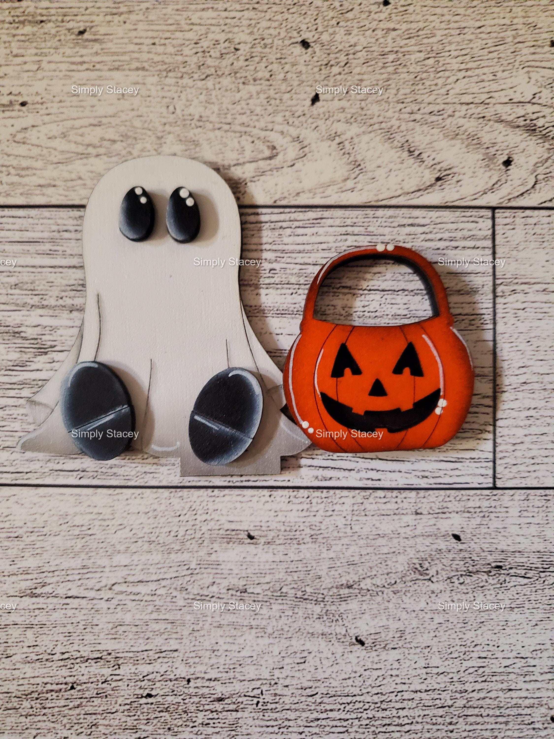 Ghost Basket Insert: Hand-painted Halloween Decor - Large or Mini, DIY ...