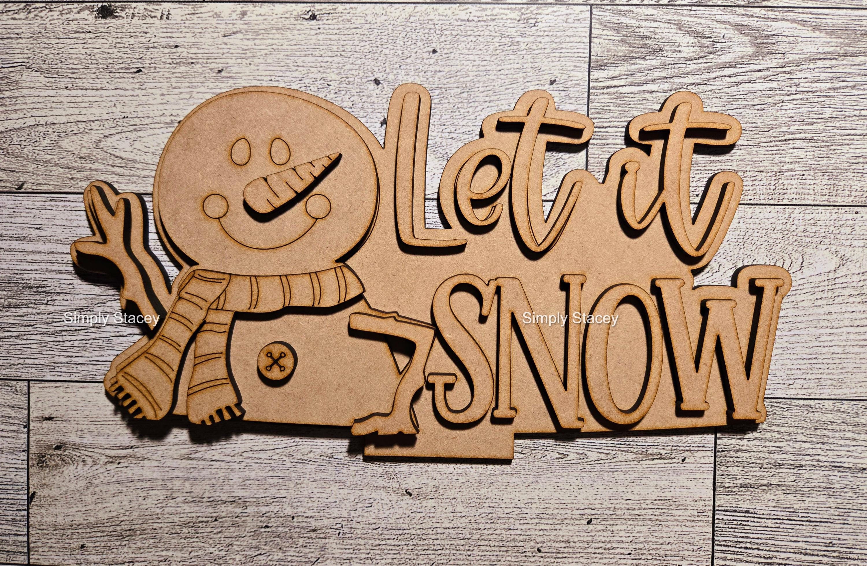 Hand-painted Snowman Basket Insert: Let It Snow Winter Decor (DIY Kit ...
