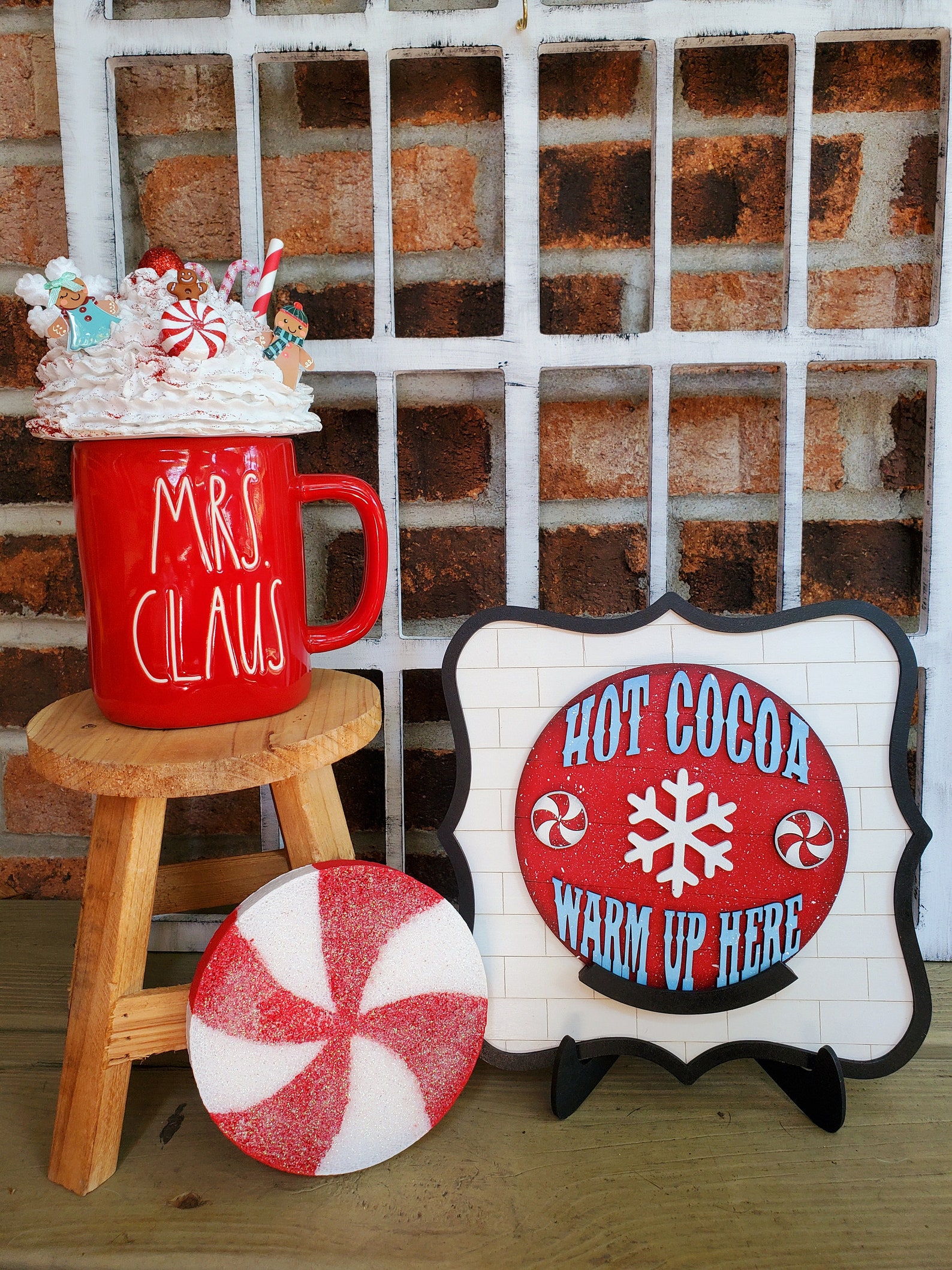 Hot Cocoa Bar 6 Inch Rounds, DIY Kit or Hand-painted, Hot Cocoa Sign ...
