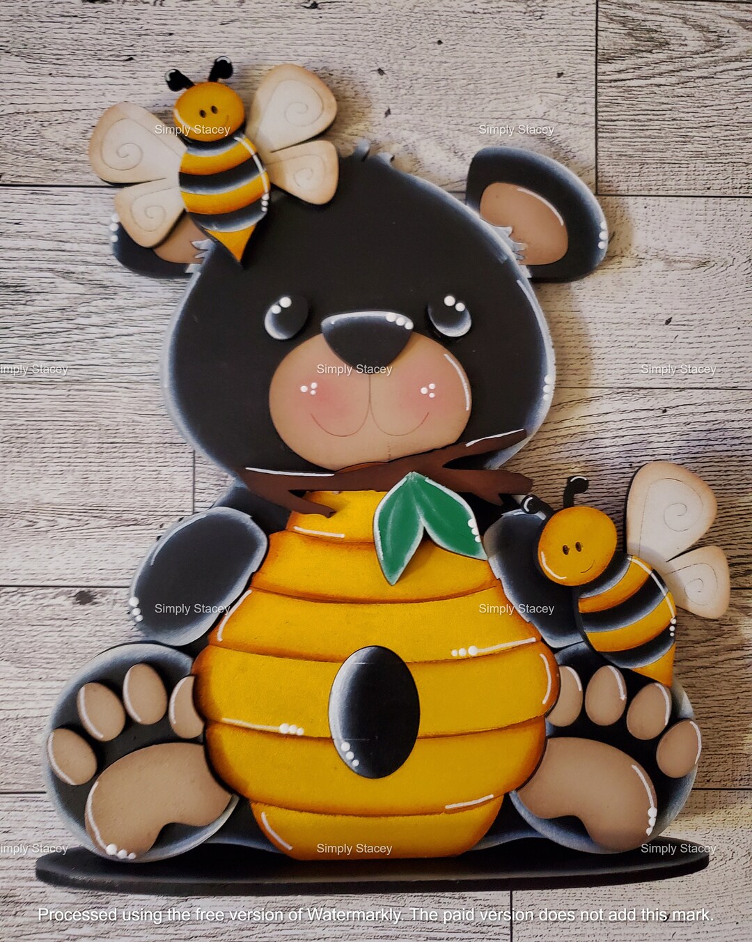 Bear Shelf Sitter DIY Kit or Hand-painted, Cabin Decor, Black Bear With ...