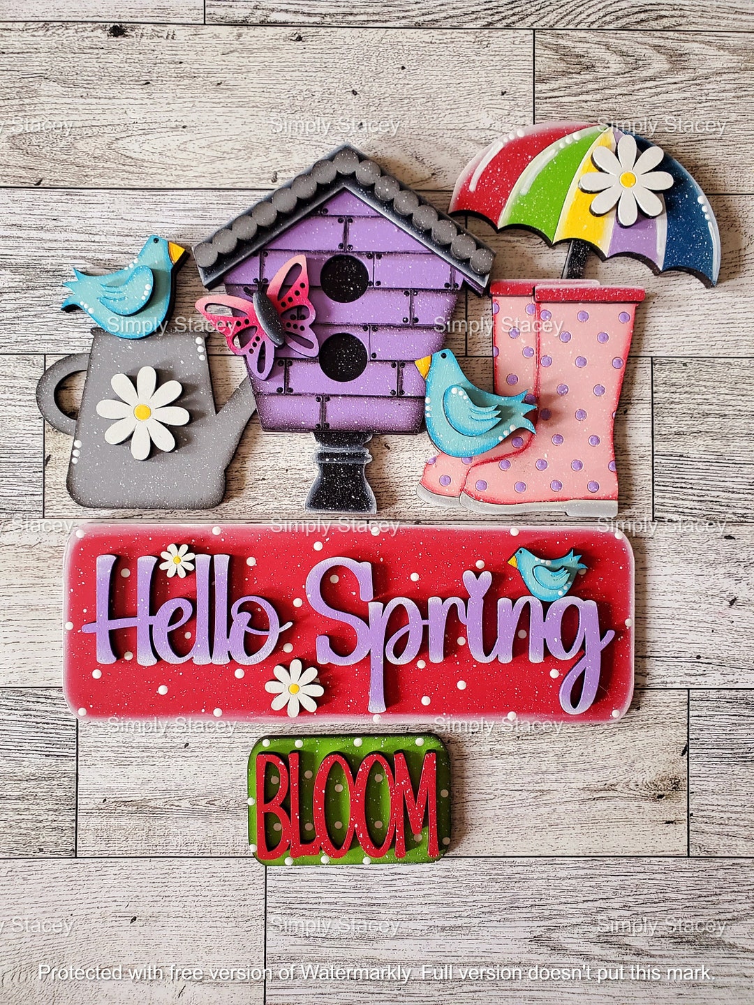 Spring Interchangeable Truck Insert, DIY Kit, or Hand-painted, Spring ...