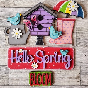 Spring Interchangeable Truck Insert, DIY Kit, or Hand-painted, Spring Decor, Interchangeable ...