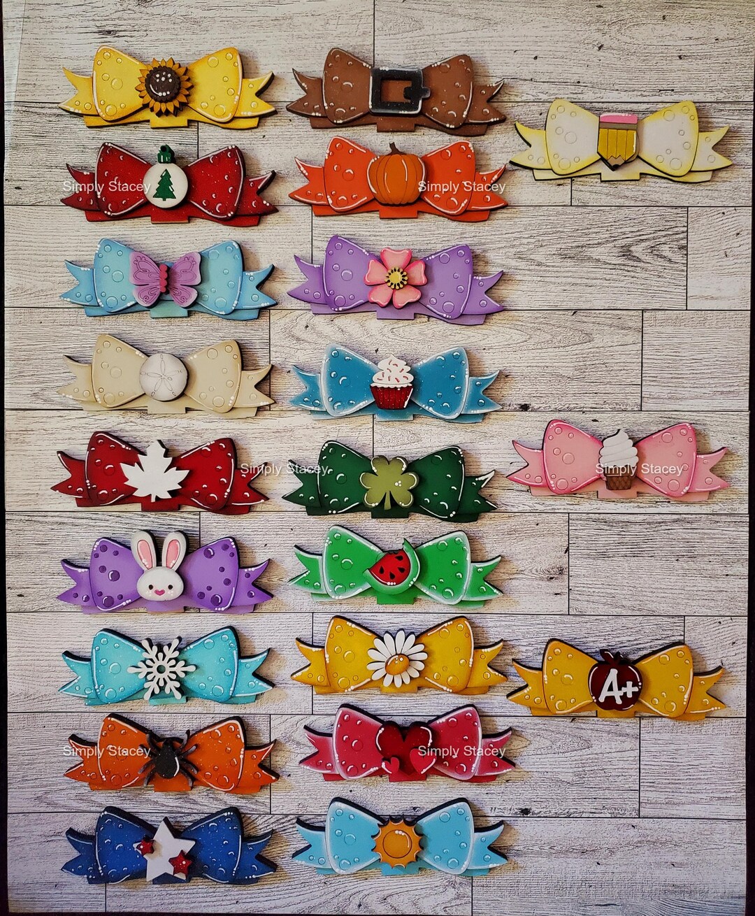 Bows for Animal Hats Interchangeable Shelf Sitters DIY Kit or Painted ...