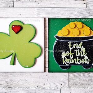 St. Patrick's Sign Tile Inserts, DIY Kit or Hand-painted, St Patty Day ...
