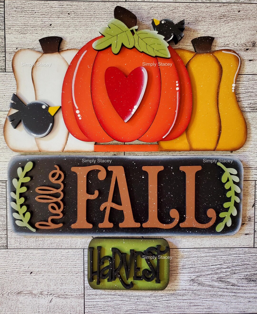 Hello Fall Harvest Interchangeable Truck Insert Add-on, DIY Wood Kit ...