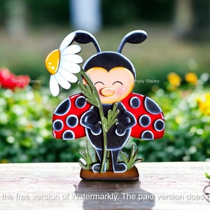 Ladybug Standing Shelf Sitter DIY Kit or Hand-painted, for the Ladybug ...
