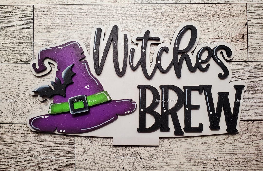 Witches Brew Basket Insert: Hand-painted Halloween Decor, DIY Kit - Etsy