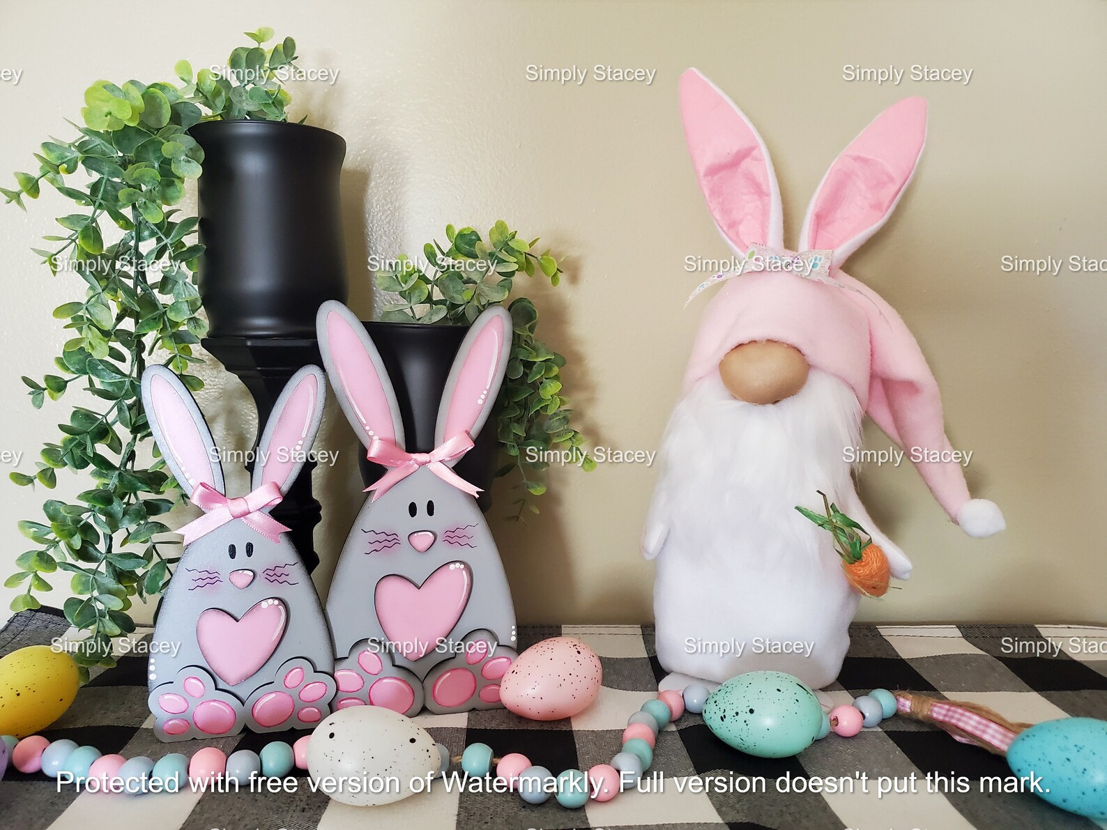 Double Bunny Easter Shelf Sitters, DIY Kit or Hand-painted, Easter ...