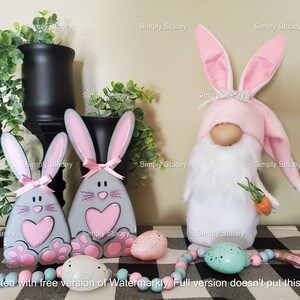 Double Bunny Easter Shelf Sitters, DIY Kit or Hand-painted, Easter ...