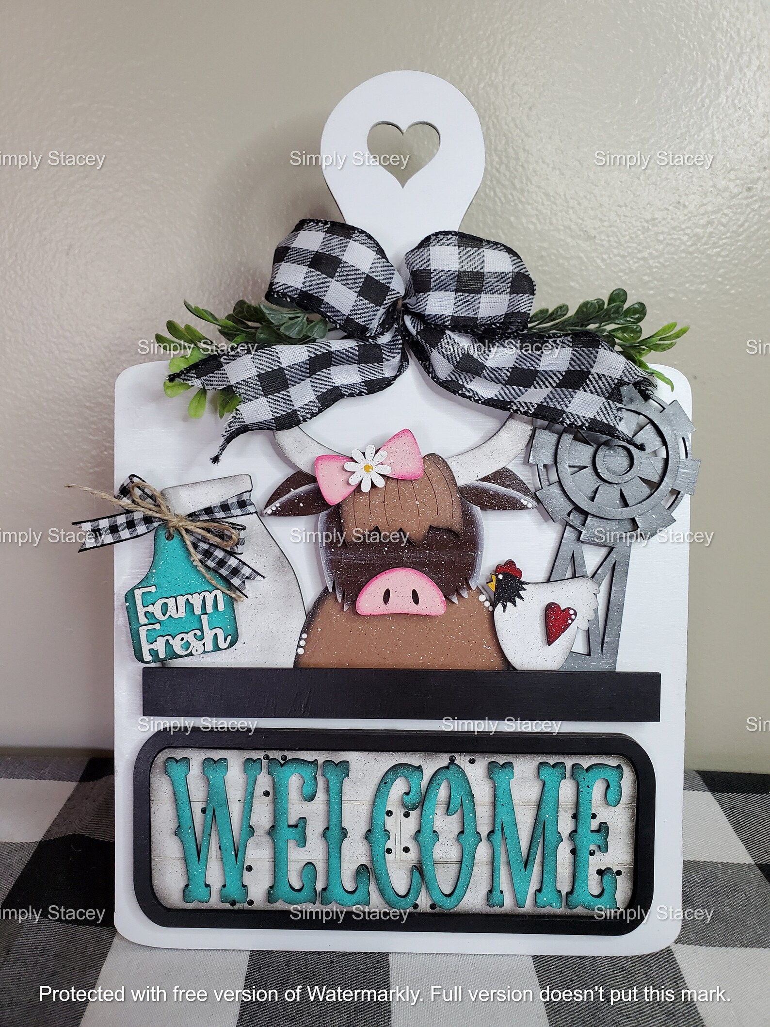 Cow Interchangeable Truck Insert, DIY Kit, or Hand-painted, Craft Kit ...