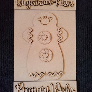 Gingerbread Pallet Sign, DIY Kit or Hand-painted, Gingerbread Sign ...