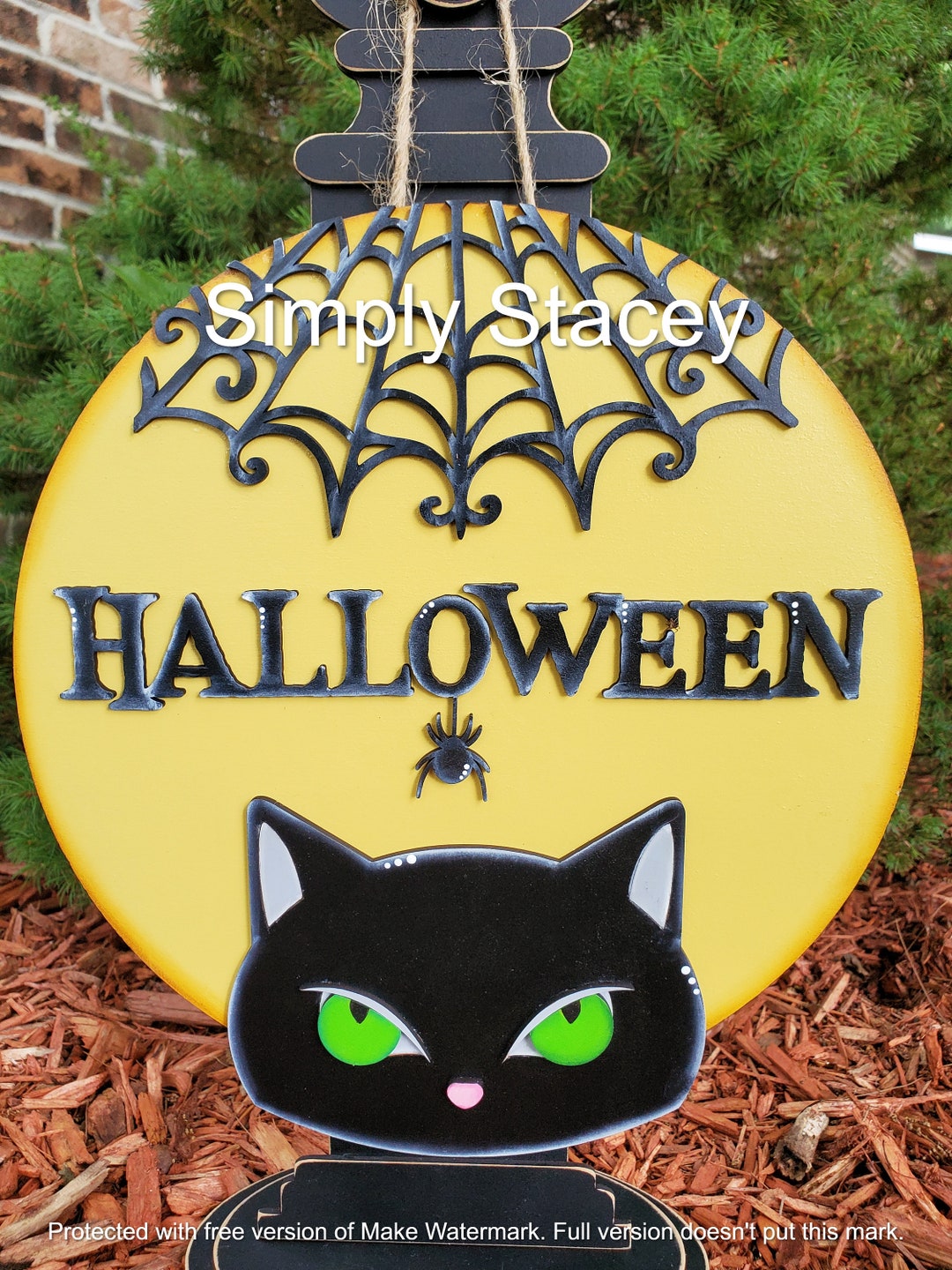 Black Cat Wood Sign, DIY Kit, Laser Cut, Paint Party, Hand Painted ...