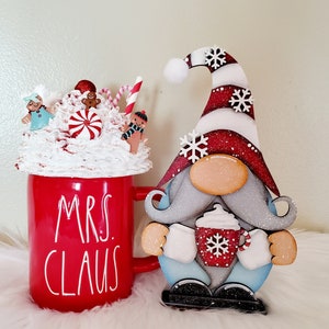 Hot Cocoa Gnome DIY Kit or Hand-painted Christmas Shelf - Etsy