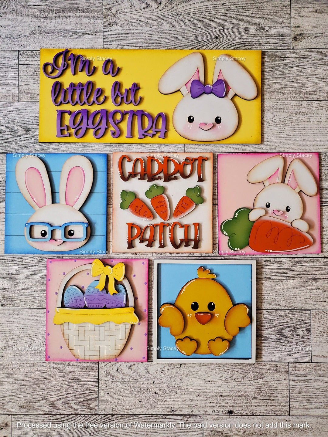 Easter Tile Inserts Vol 1, DIY Kit or Hand-painted, Easter Decor, DIY ...