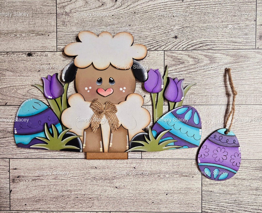 Easter Lamb Basket Insert, DIY Kit or Hand-painted, Large or Mini Sizes ...