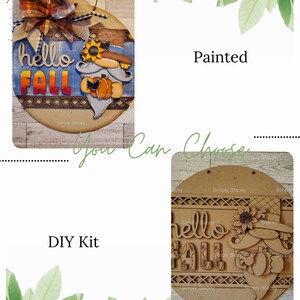 Hello Fall Gnome Sign, DIY Kit or Hand-painted, Fall Gnome, Fall Sign ...
