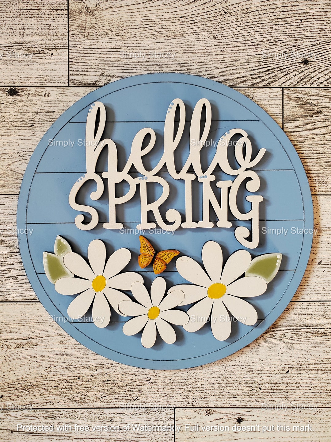 Spring Daisy Sign Add On, DIY Kit or Hand-painted, Farmhouse Tabletop ...