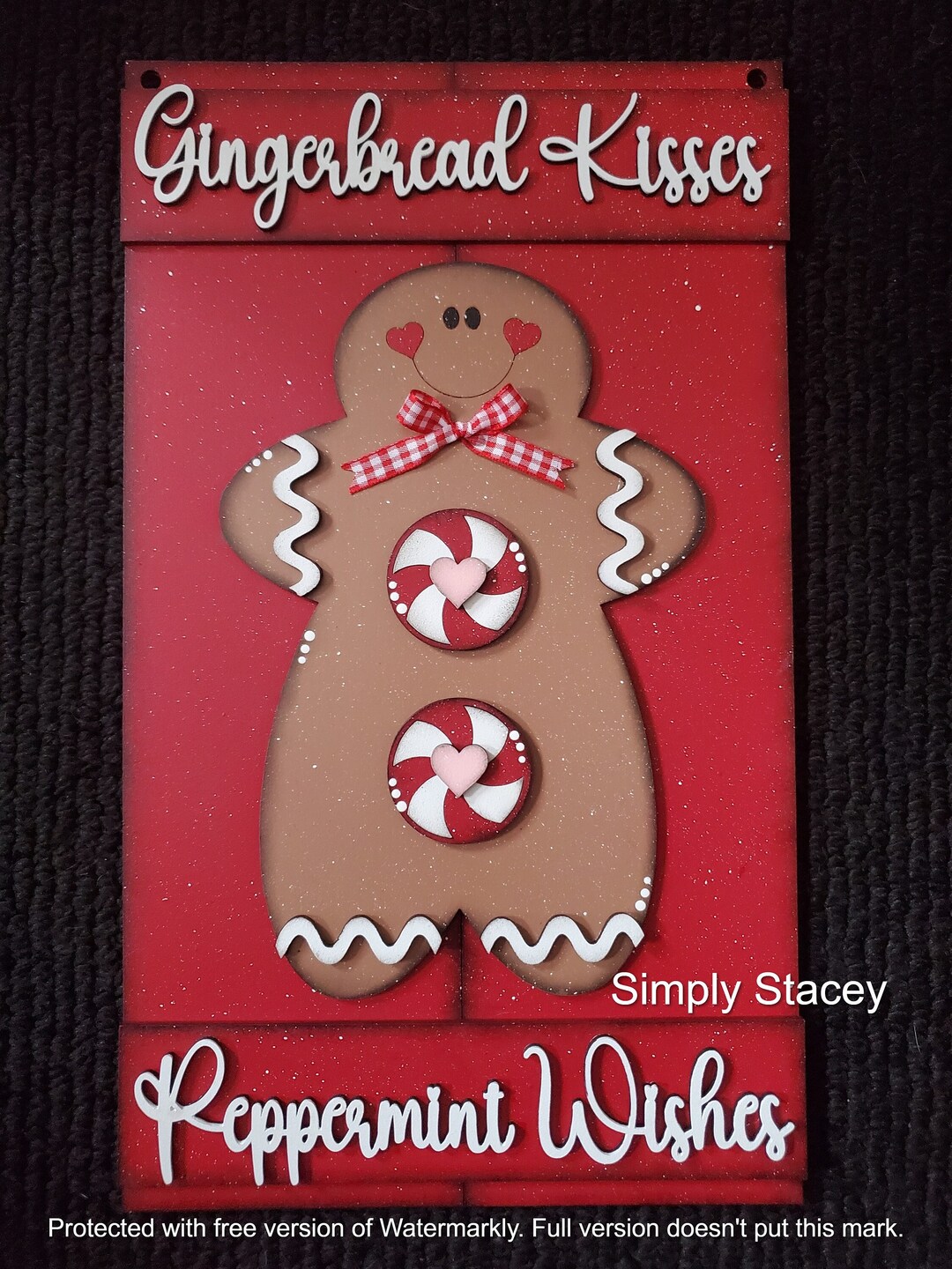 Gingerbread Pallet Sign, DIY Kit or Hand-painted, Gingerbread Sign ...