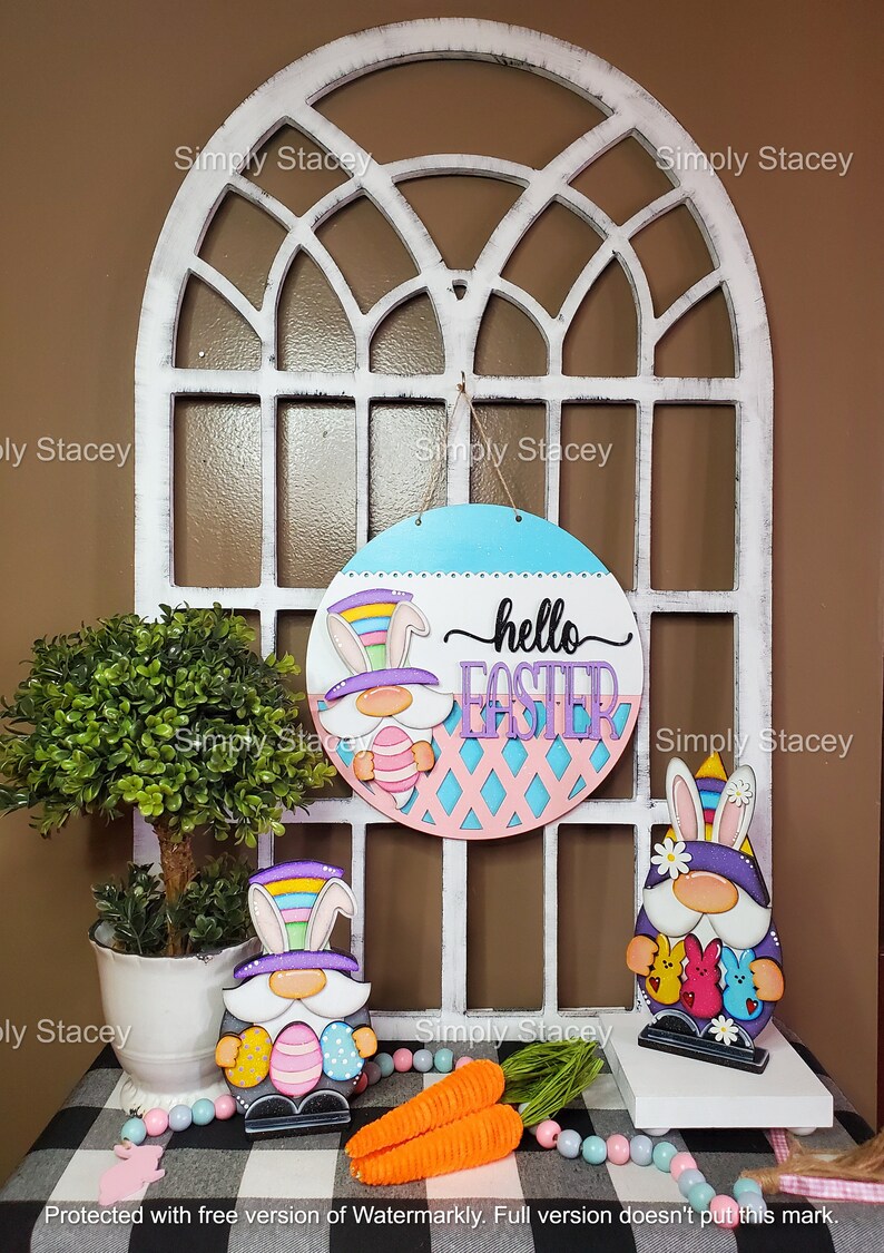 Easter Peep Gnome DIY Kit or Hand-painted Easter Shelf - Etsy