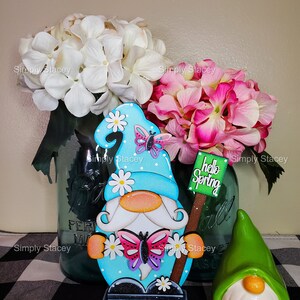 Spring Gnome, DIY Kit or Hand-painted, Spring Gnome Shelf Sitter ...