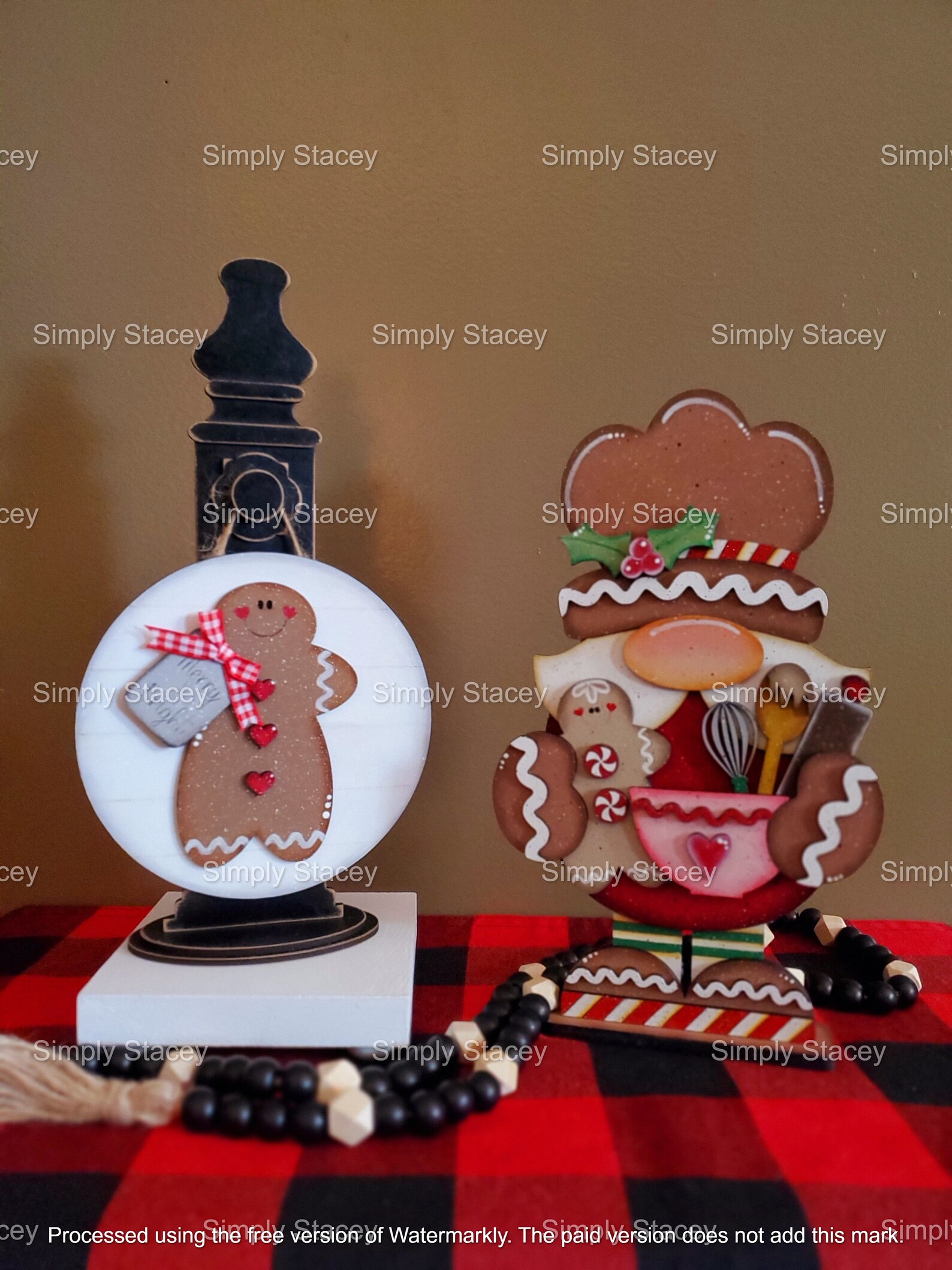Gingerbread Baker Gnome, DIY Wood Kit or Hand-painted, Gnome Shelf ...