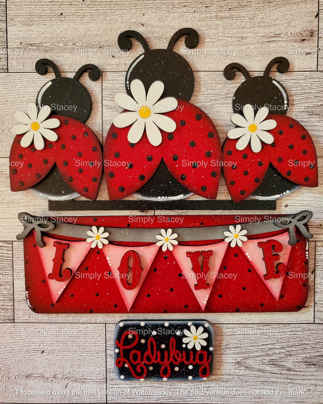 Ladybug Interchangeable Truck Insert, DIY Kit, or Hand-painted ...