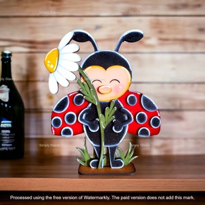 Ladybug Standing Shelf Sitter DIY Kit or Hand-painted, for the Ladybug ...