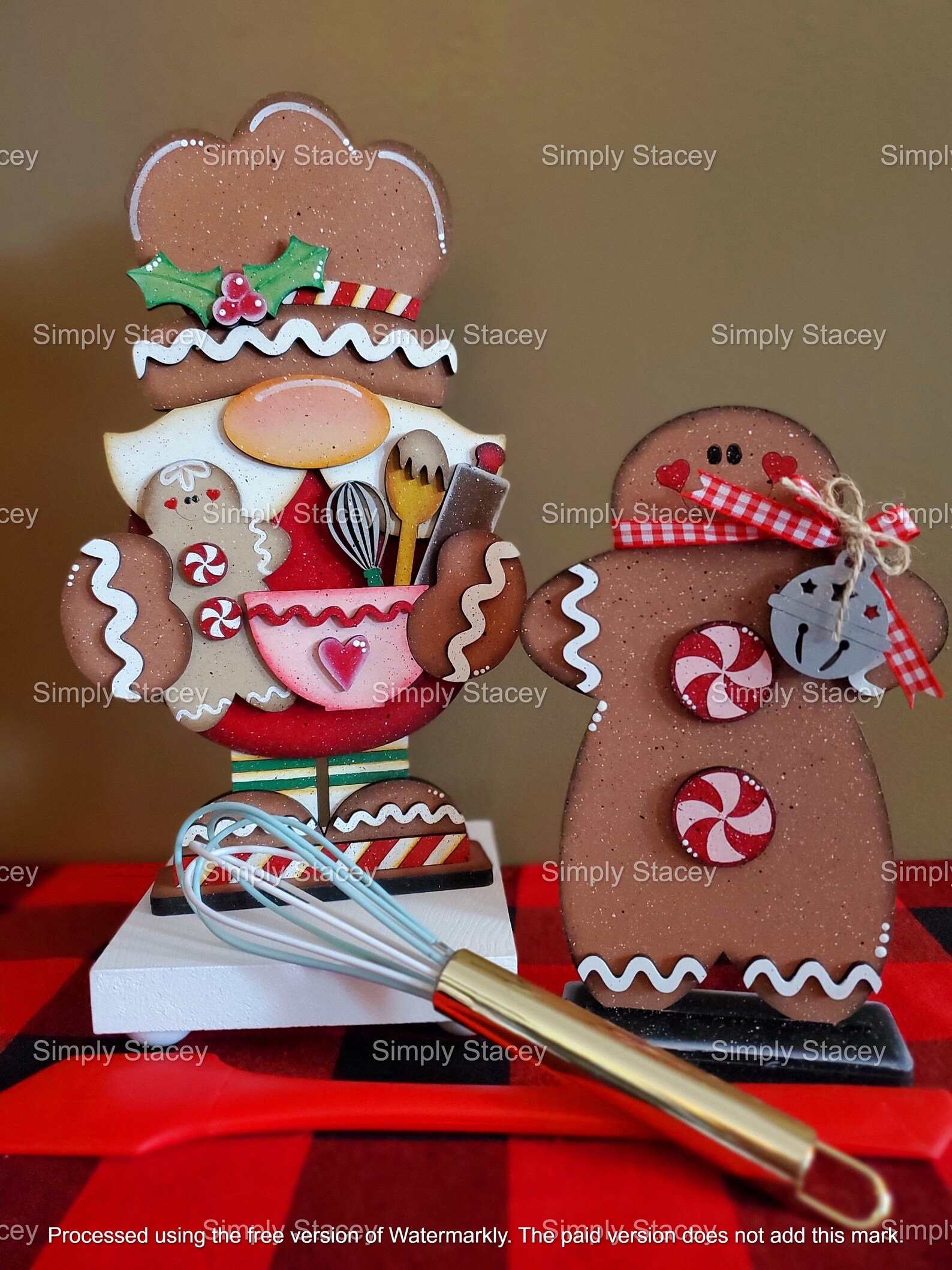 Gingerbread Baker Gnome, DIY Wood Kit or Hand-painted, Gnome Shelf ...
