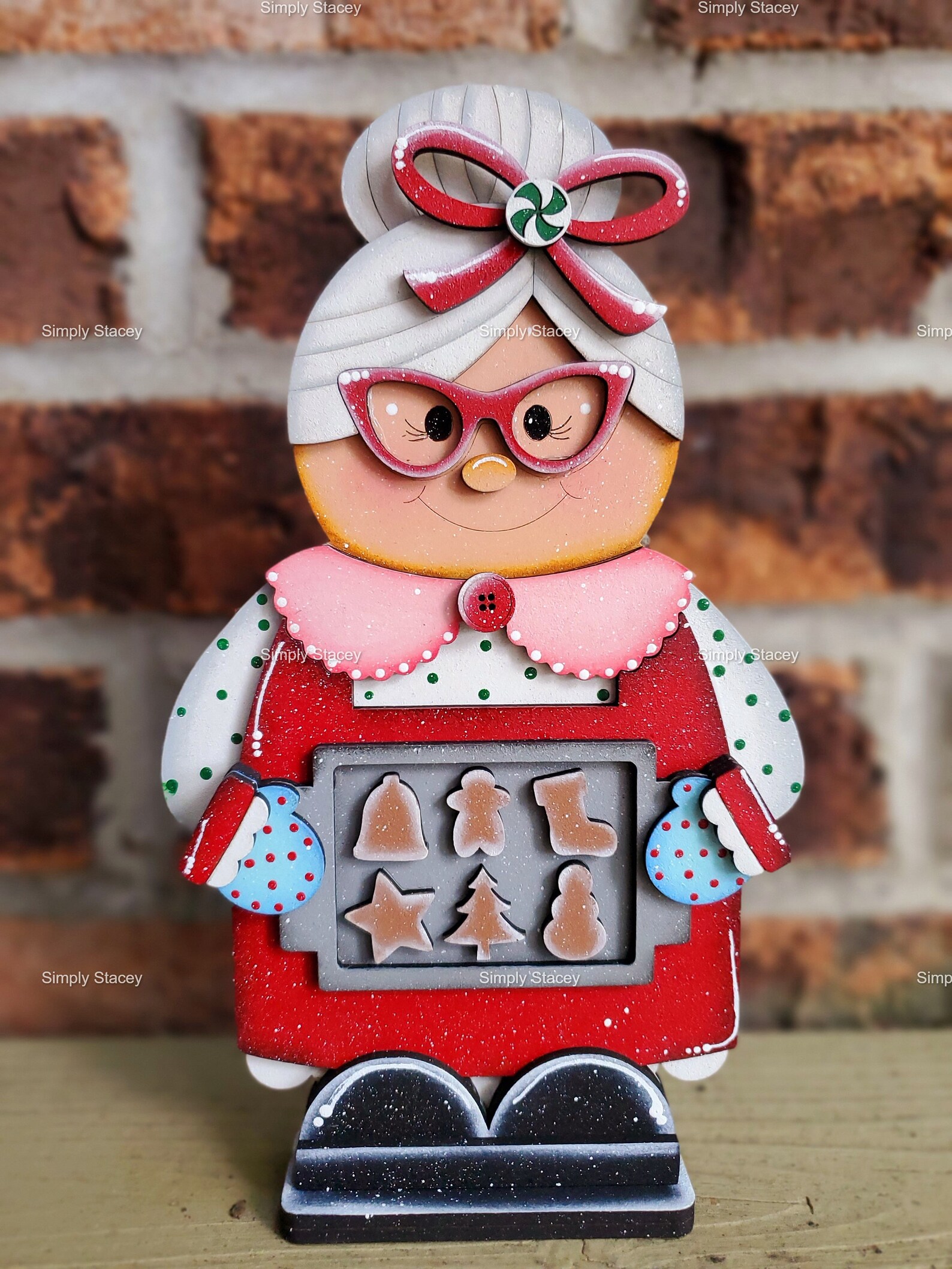 Mrs. Claus Shelf Sitter: Hand-painted Christmas Decor or DIY Wood Kit ...