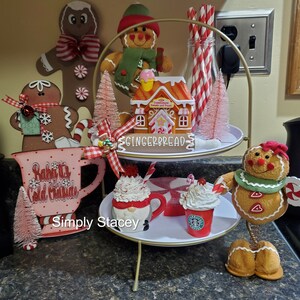 Gingerbread Mug Shelf Sitter, DIY Kit or Hand-painted, Gingerbread ...