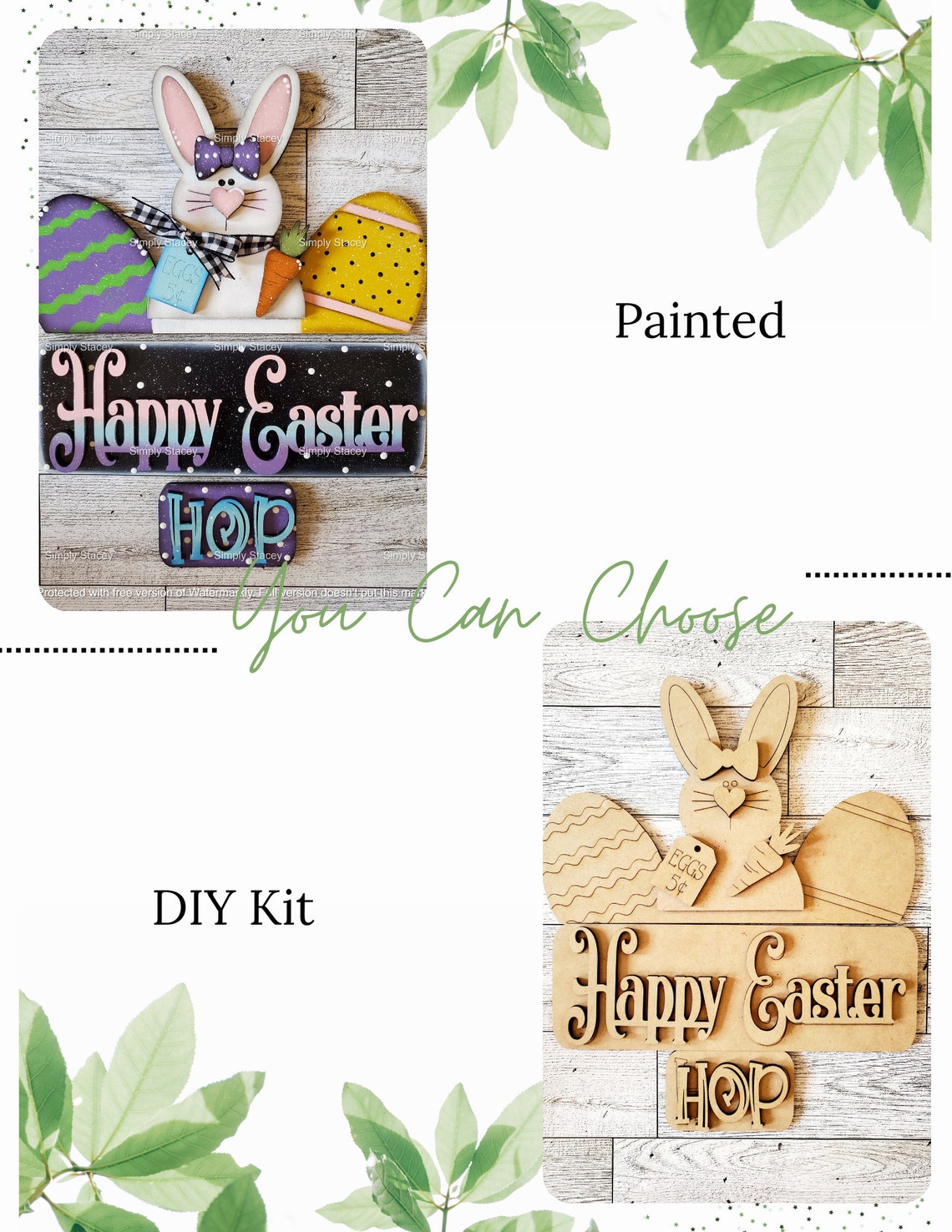 Easter Interchangeable Truck Insert, DIY Kit, or Hand-painted, Easter ...