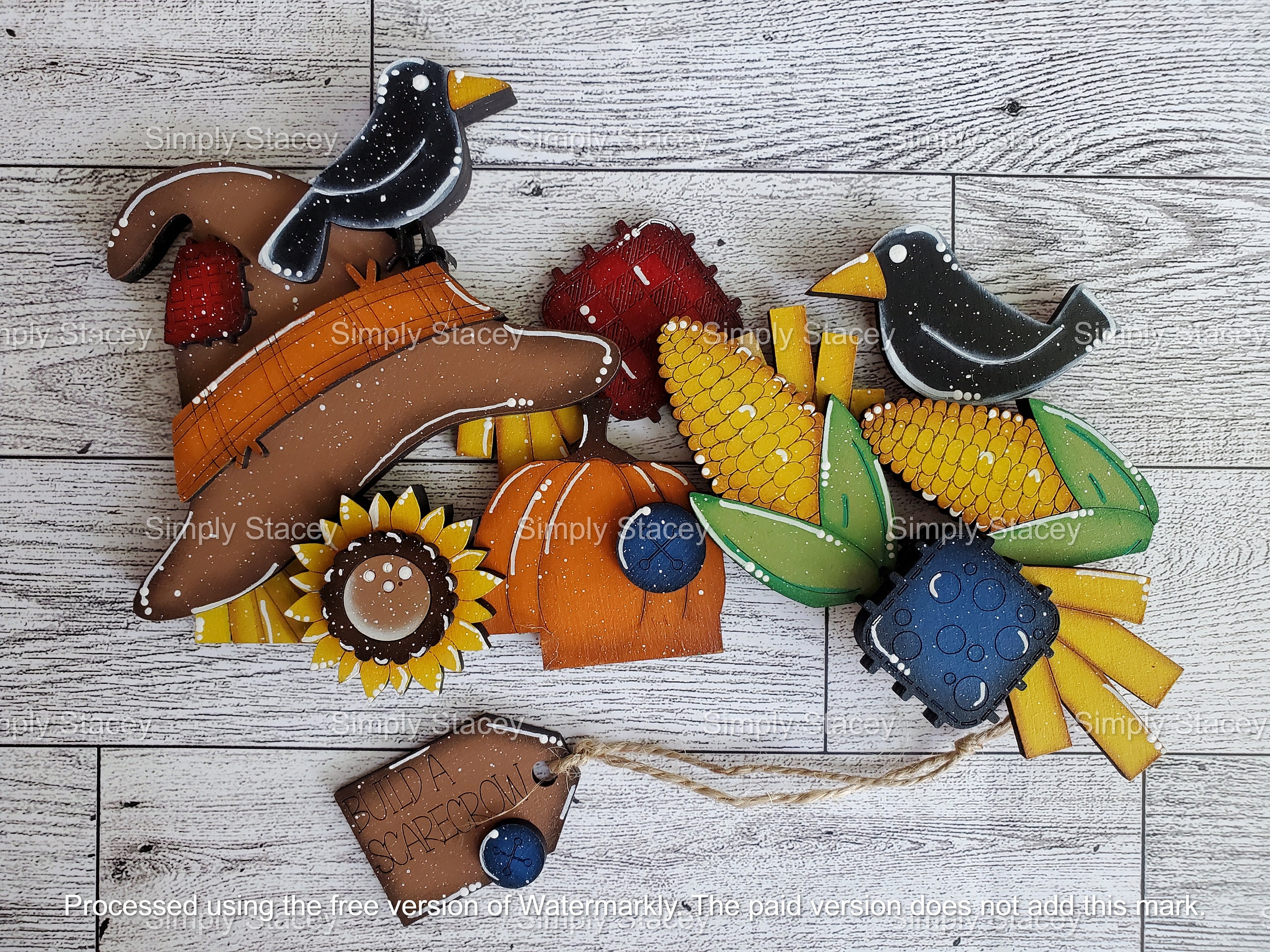 Scarecrow Interchangeable Basket Insert, Hand-painted, Add-on for ...